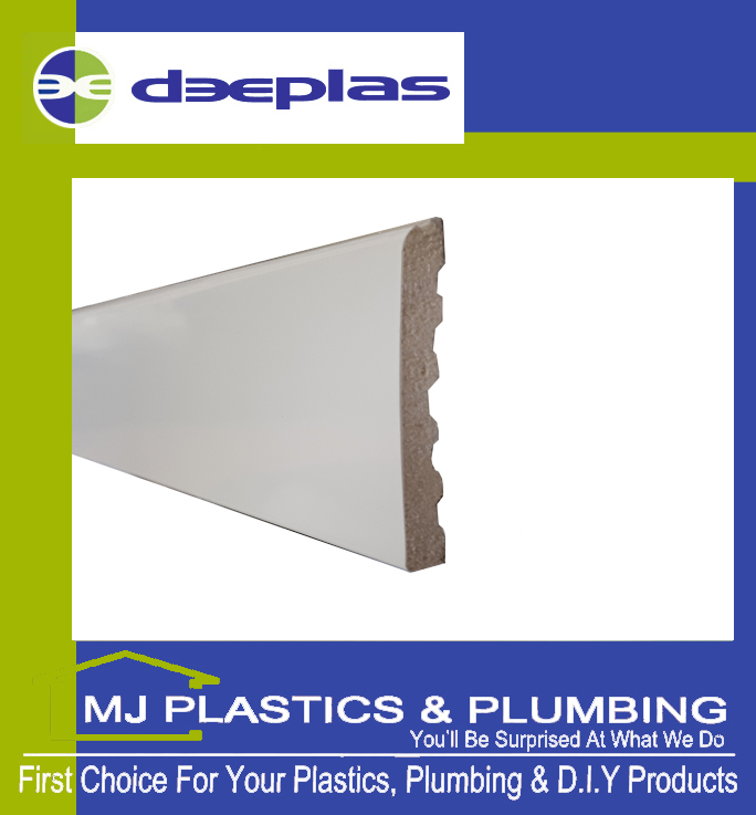 Deeplas Castellated Architrave 60mm x 6mm - Deeplas White