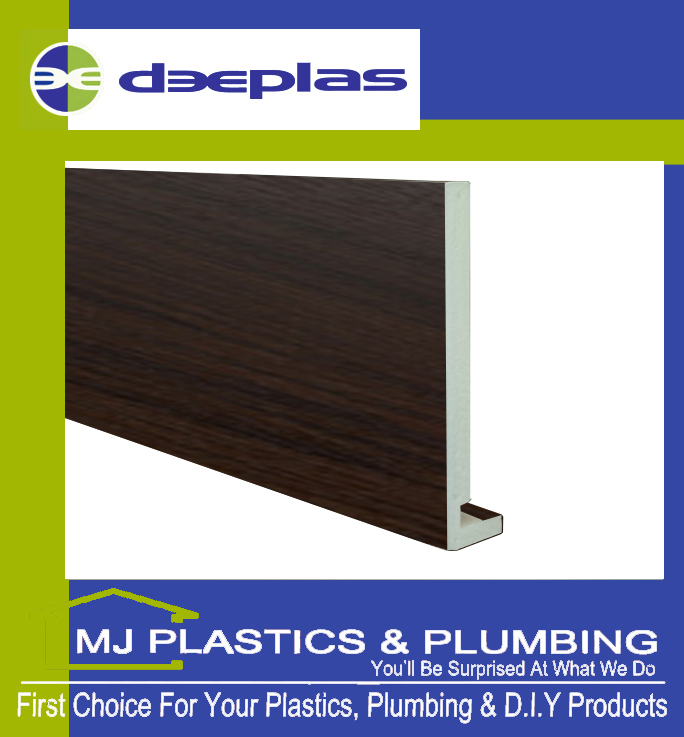 Deeplas 200 x 16mm Square Edge Maxi Fascia Board - Rosewood