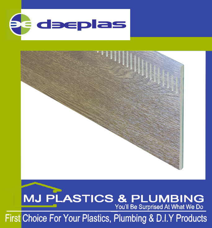 Deeplas Vented Flat Soffit Boards (Flat Plank) 9mm Thick | MJ Plastics ...