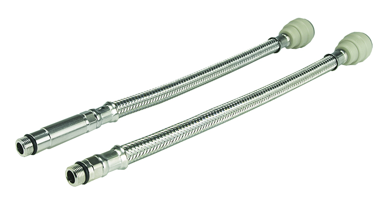 Speedfit Braided Flexi Hose for Mono Block Mixers (Pair) 15mm x M10